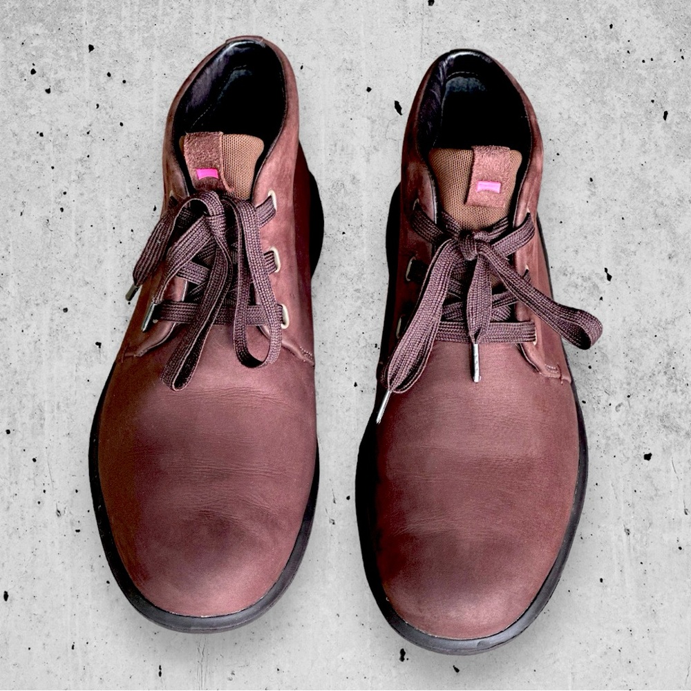 Camper Alicante Atom Work Dark Brown Lace-Up Nubuck L… - Gem